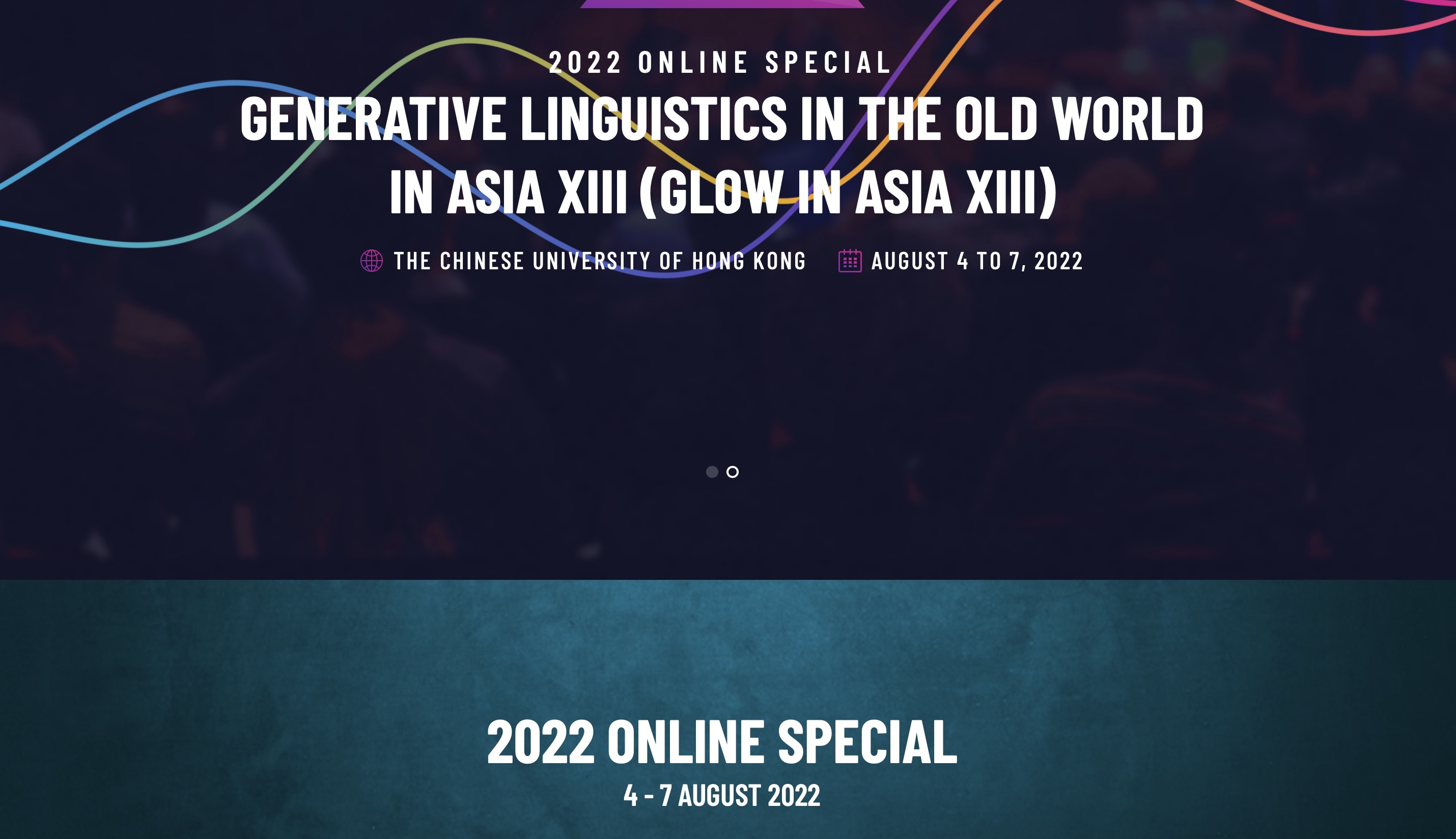 GLOW in Asia XIII 2022 Online Special at The Chinese University of Hong Kong | Pan's Syntax Lab