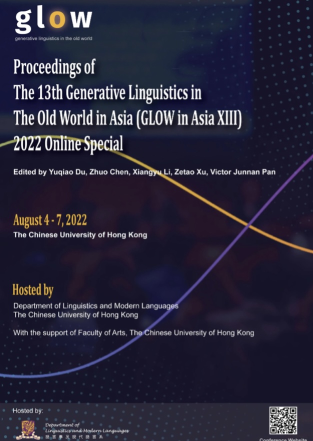 Publication of the Proceedings of the 13th Generative Linguistics in the Old World in Asia (GLOW ...