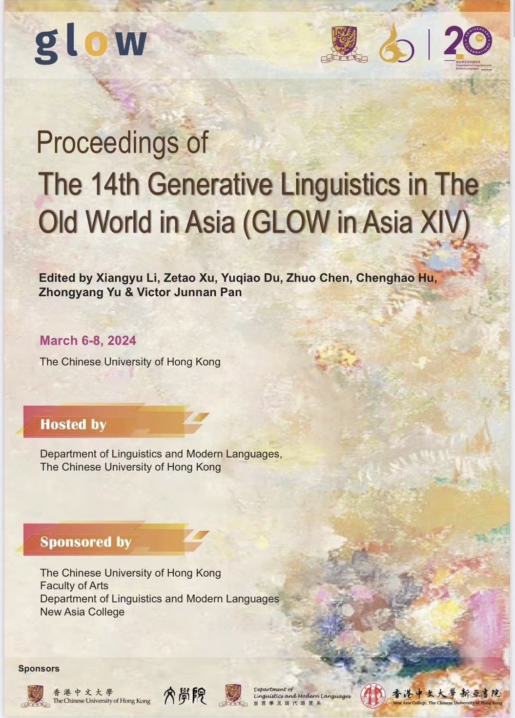 Publication of the Proceedings of the 14th Generative Linguistics in the Old World in Asia (GLOW ...