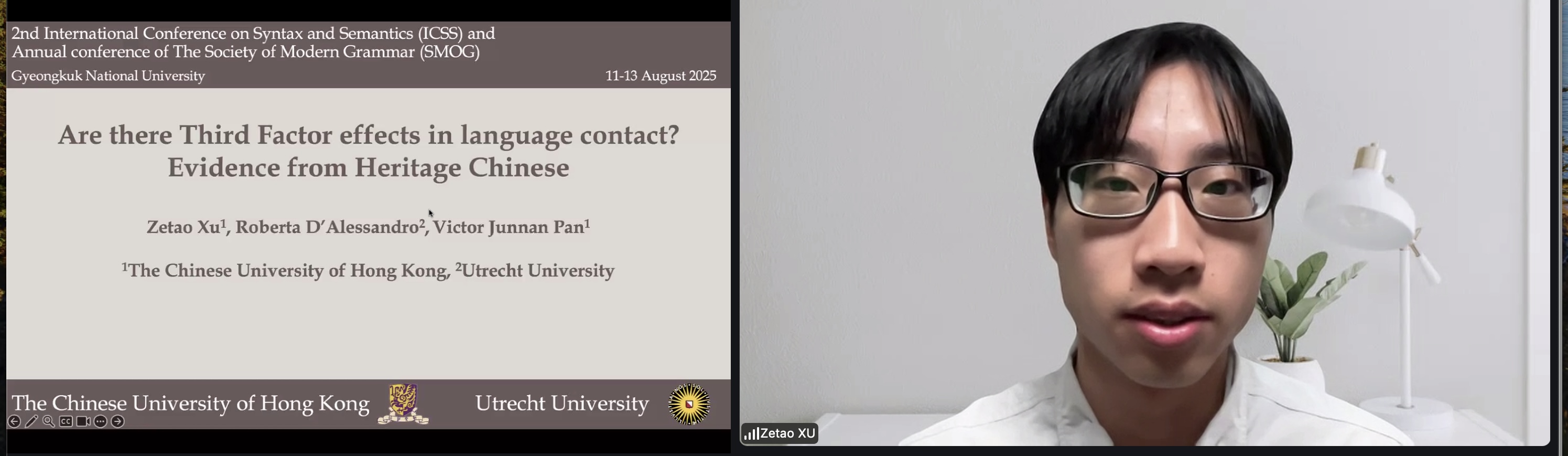 Zetao Xu, Prof Roberta D’Alessandro and Prof Victor Pan at The International Conference on ...